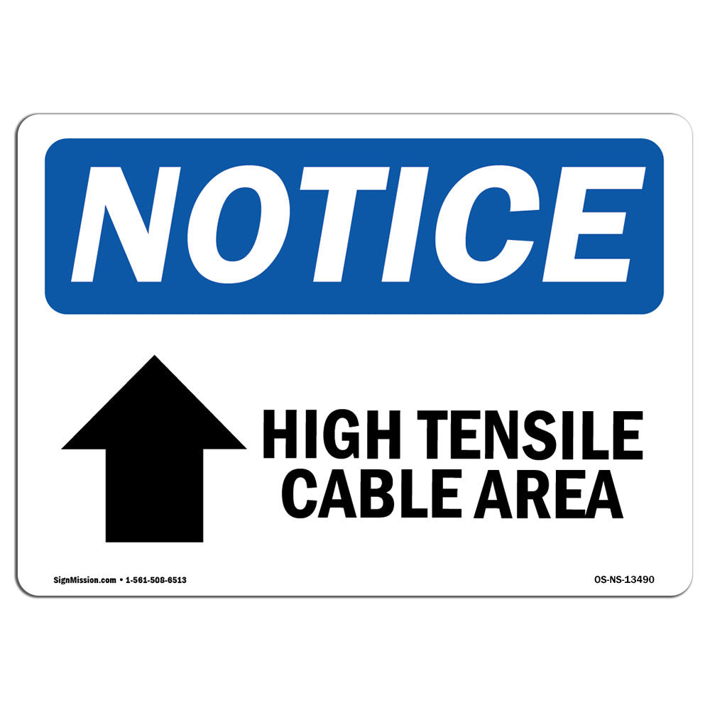 SignMission High Tensile Cable Area [Up Arrow] Sign | Wayfair